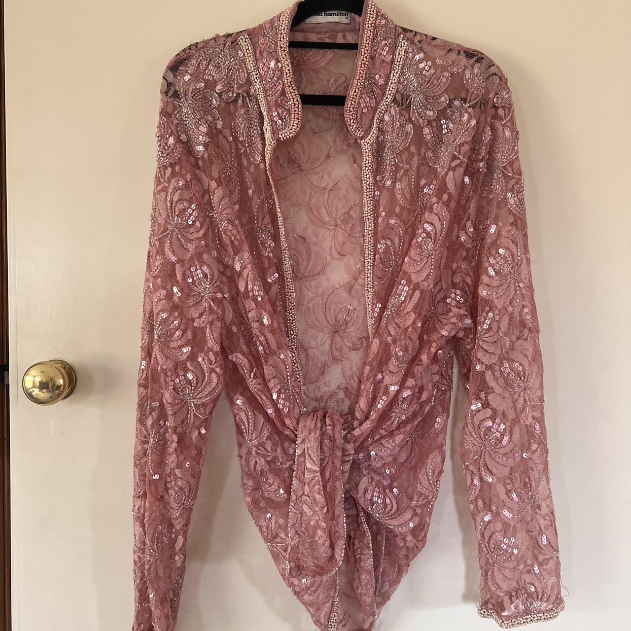 Link sequin open shirt. Dazzle dazzle. Beautifull... - Depop