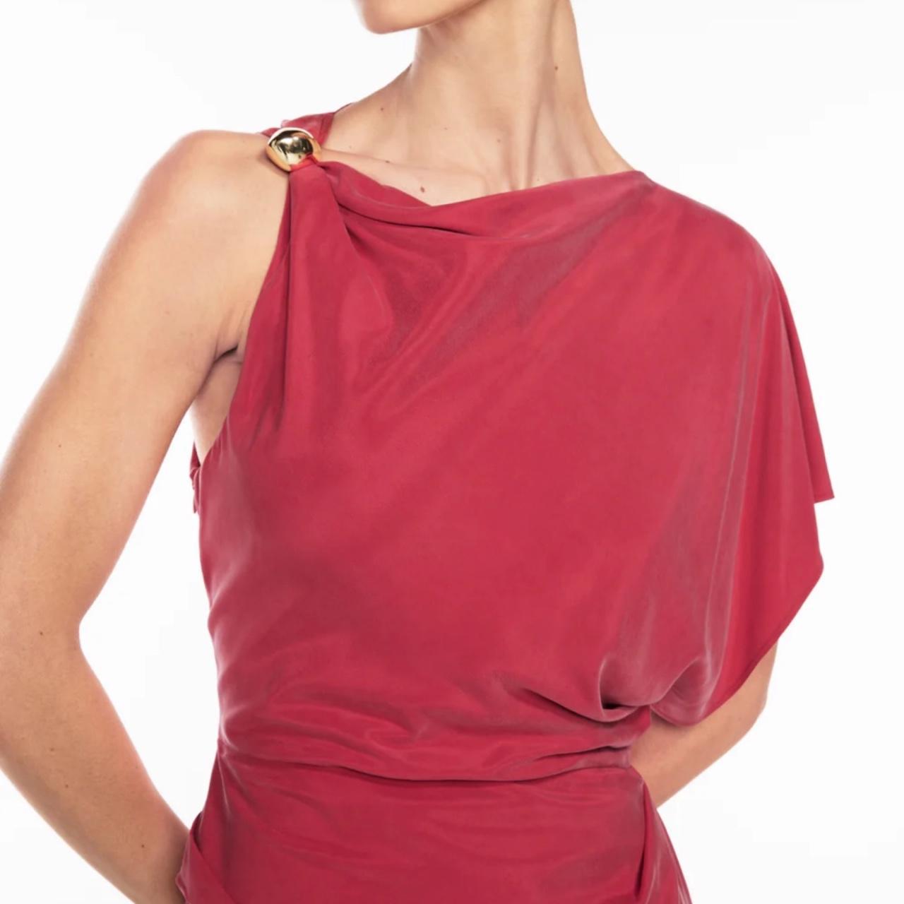 Manning Darrell dial it up drape dress Coral Size 8... | Depop