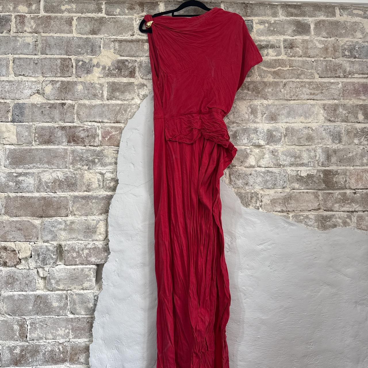 Manning Darrell dial it up drape dress Coral Size 8... | Depop