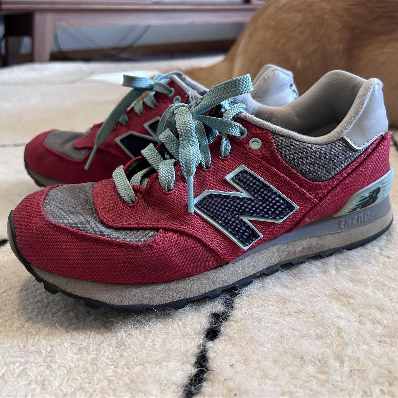 Red New Balance 575 Sneakers - Depop