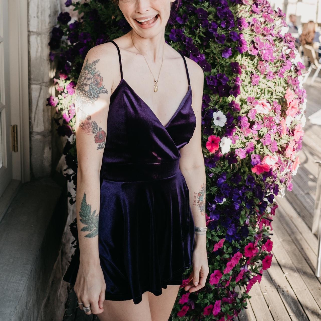 A'GACI Women's Purple Playsuit-romper | Depop