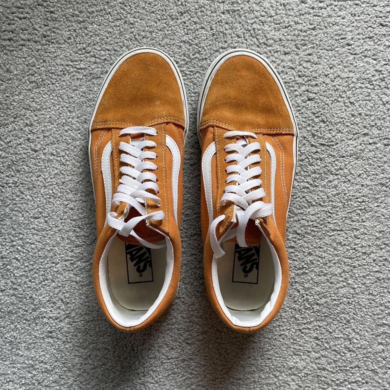 rustic orange vans, worn only a handful of... - Depop