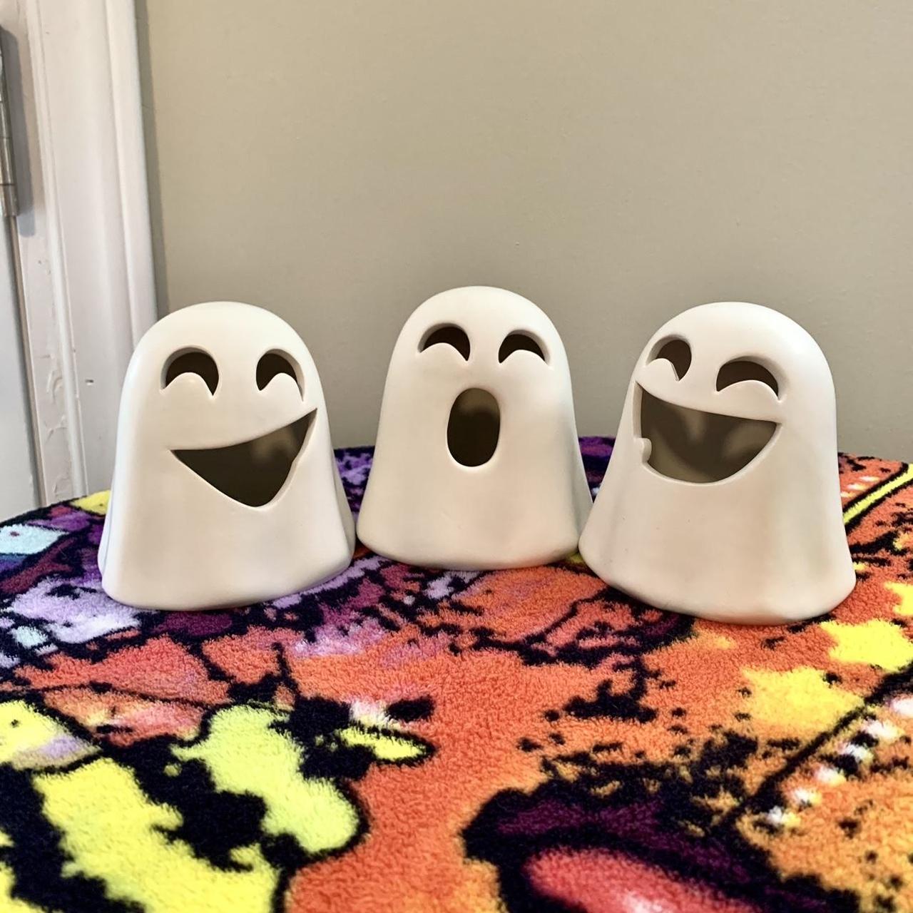Halloween home decor ceramic light up ghost set 👻 No... - Depop