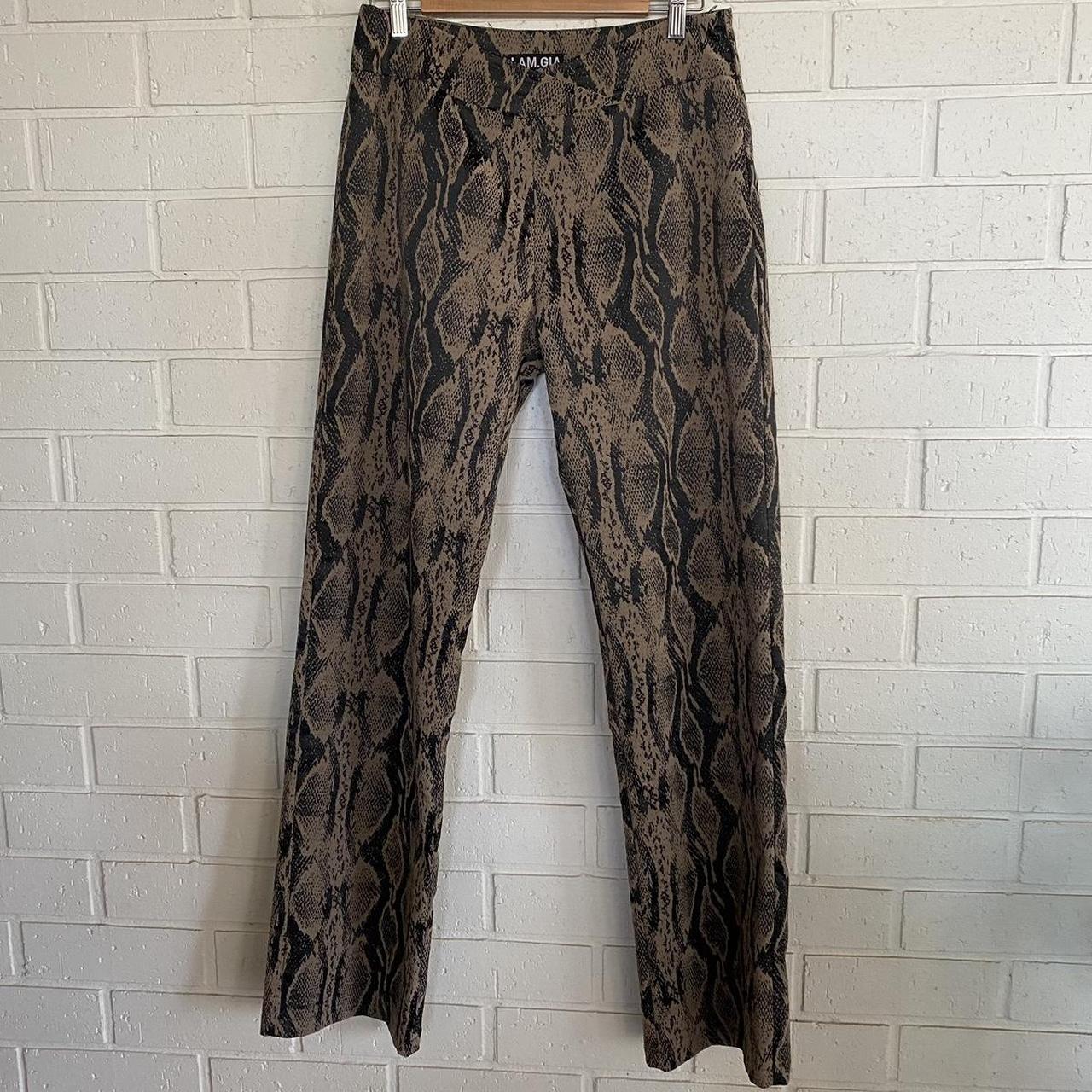I.Am.Gia snake pant V cut front with a flared leg.... - Depop