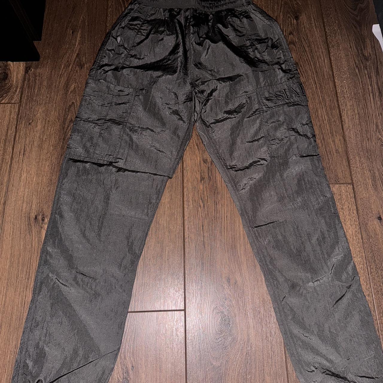 SIAAR dark grey nylon cargos Condition 10/10 worn... - Depop
