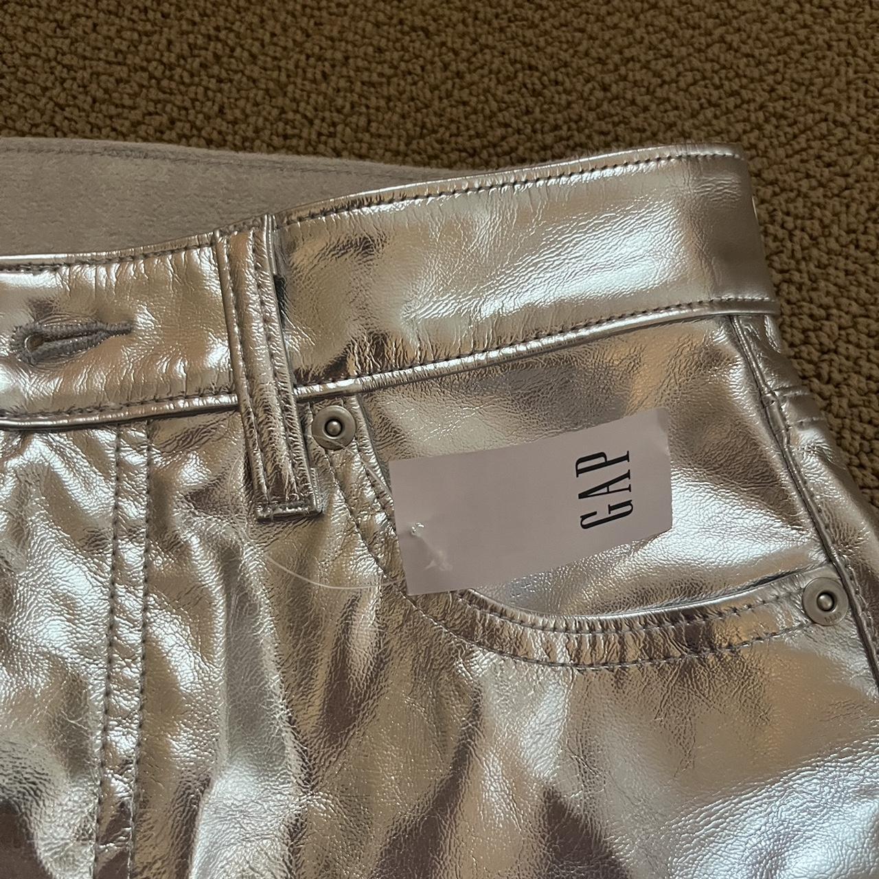 chrome cheeky straight high rise gap pants never... - Depop