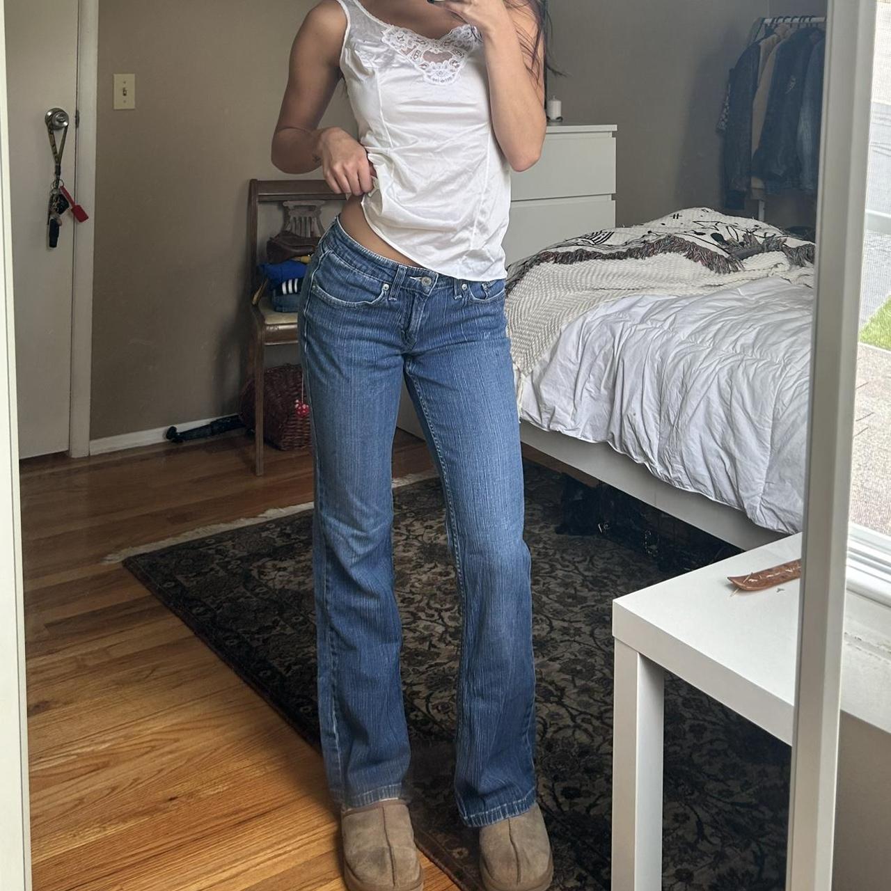 low rise bootcut levi’s minor stains (not even... - Depop