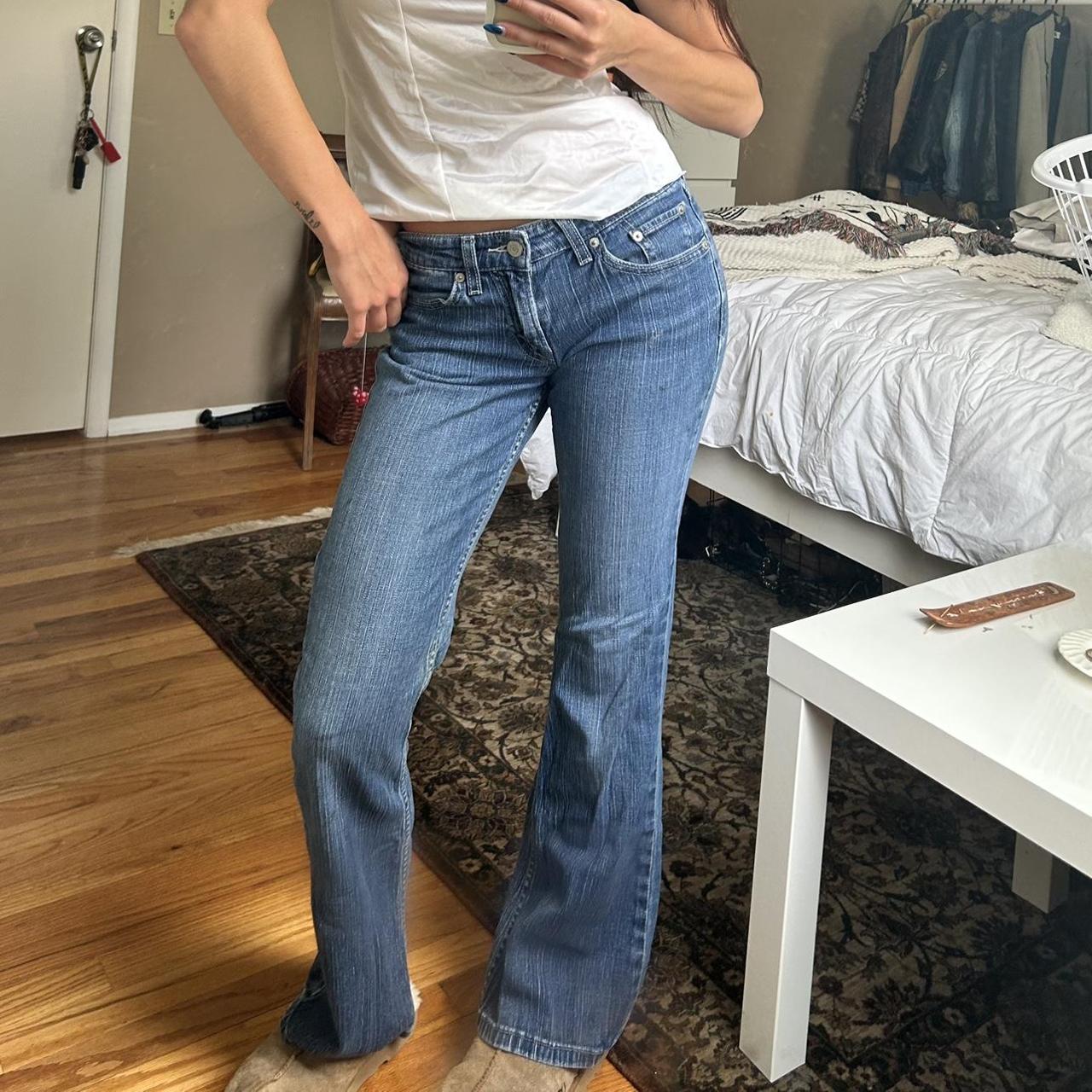 low rise bootcut levi’s minor stains (not even... - Depop