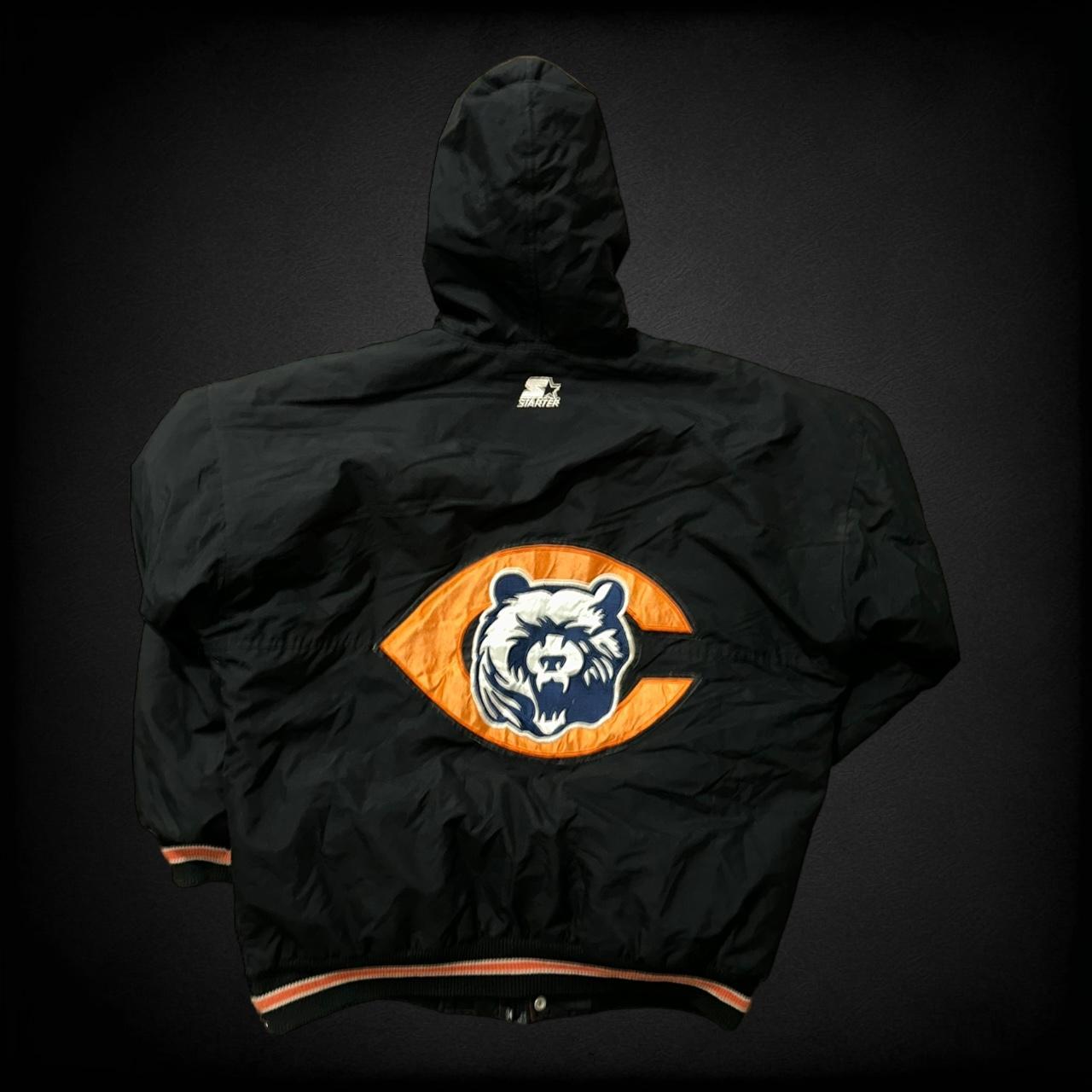 VINTAGE CHICAGO BEARS BLACK 90's STARTER JACKET .... - Depop