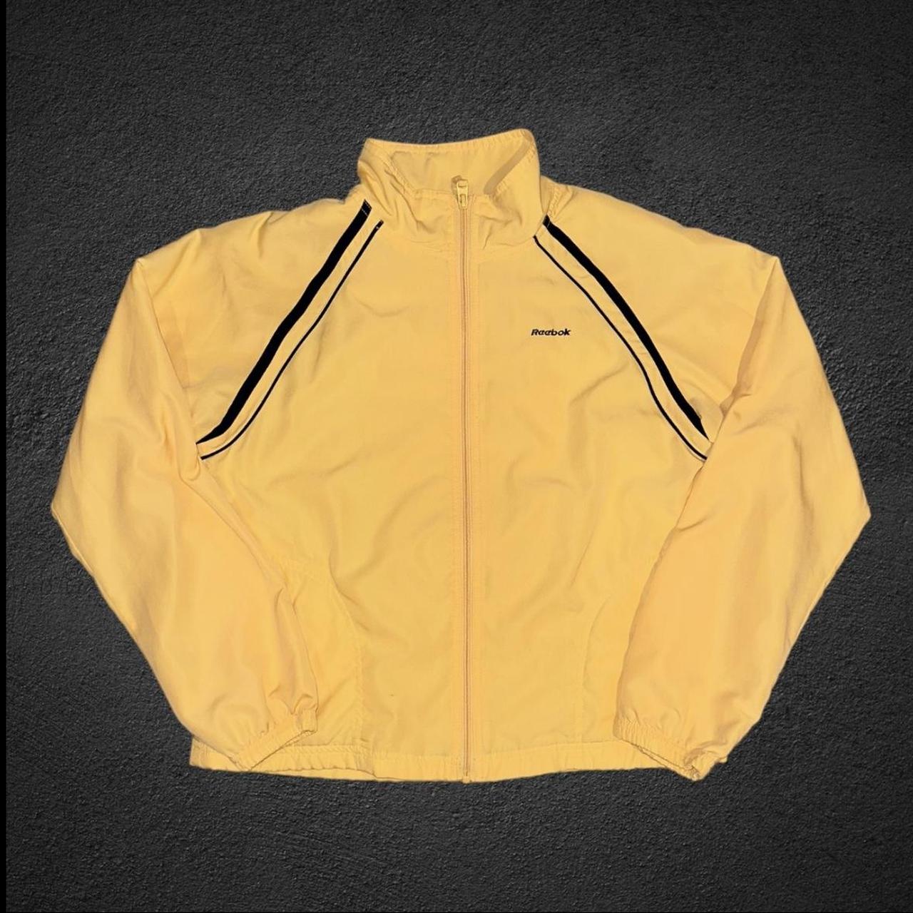 Vintage Reebok pastel yellow zip up jacket Size