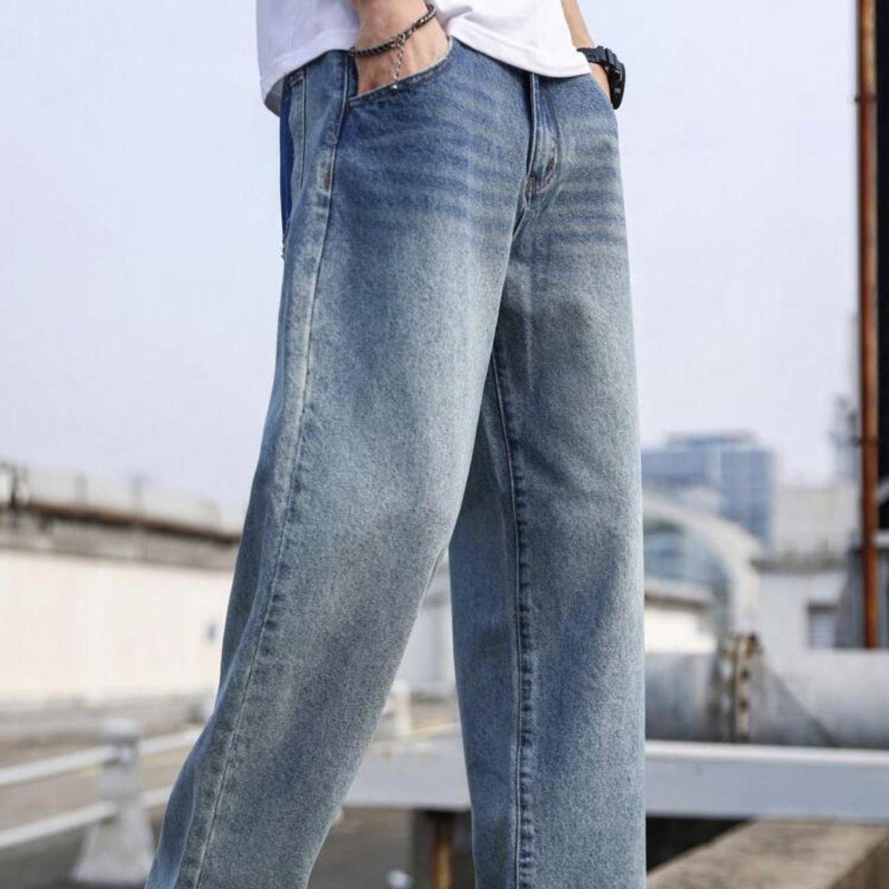 Oversized straight leg jeans Brand new Available... - Depop
