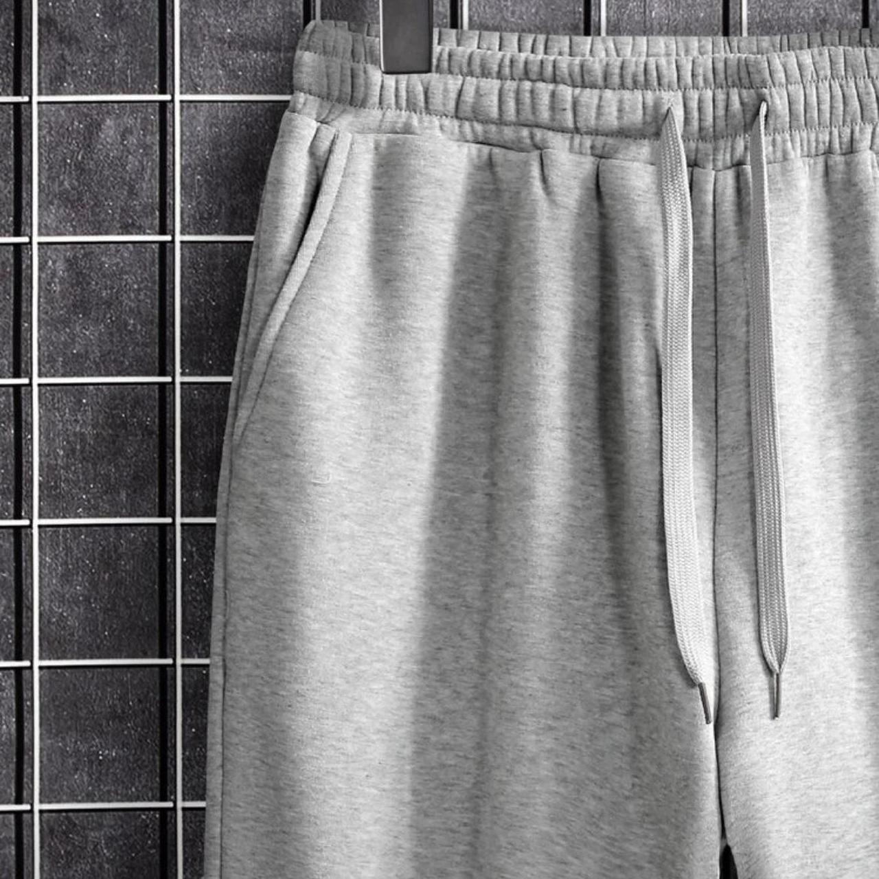 Thick drawstring grey joggers, sweatpants,... - Depop