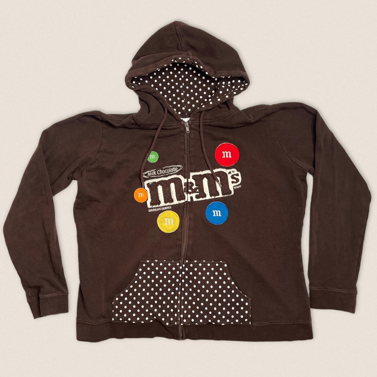 Y2K 2010s M&Ms Polka Dot Zip Up Hoodie Size XL In... - Depop