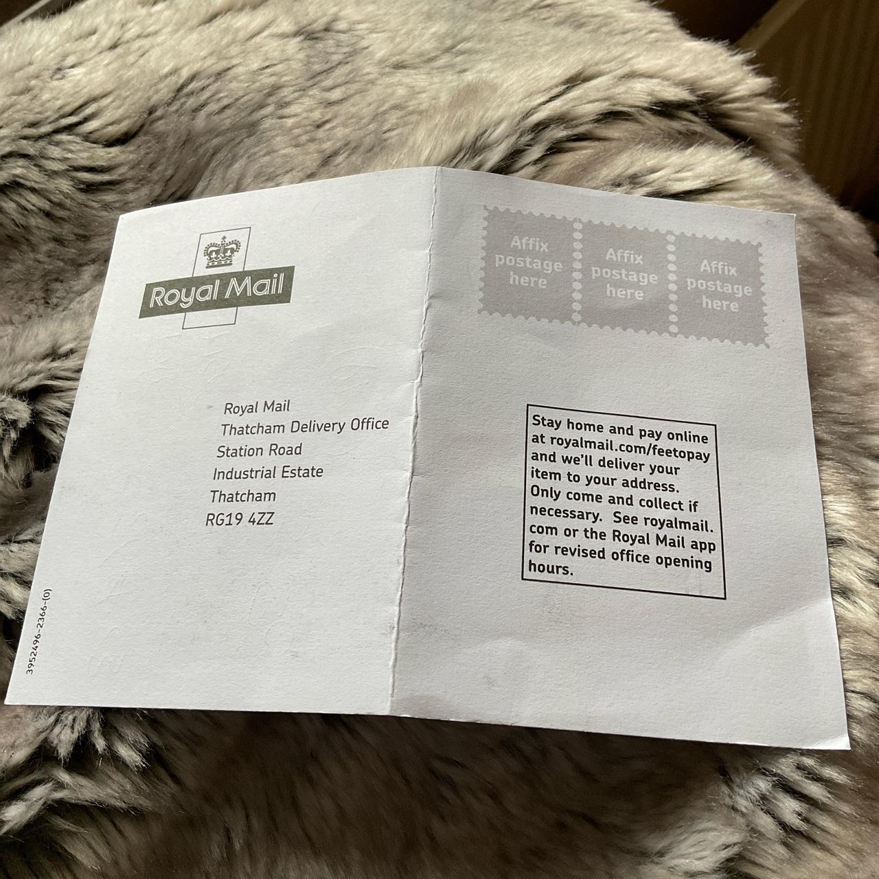 Royal Mail receipt for postage - Depop
