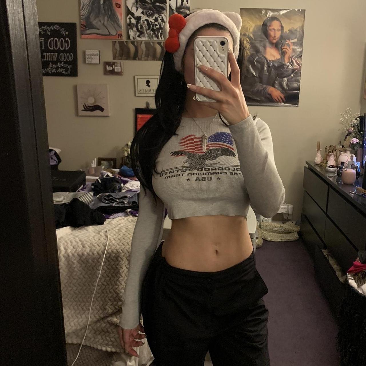 ASOS Cropped Graphic Long Sleeve ♡ Brand:... - Depop