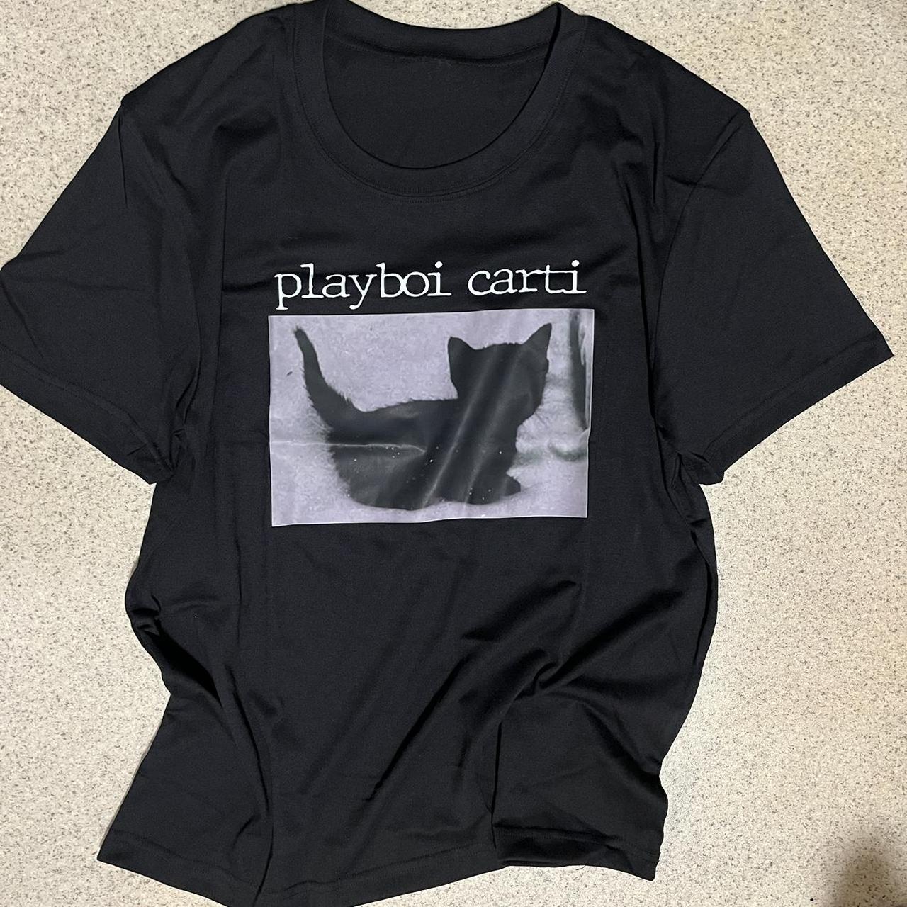 Playboi Carti cat graphic tee 🐈‍⬛ Great condition... | Depop