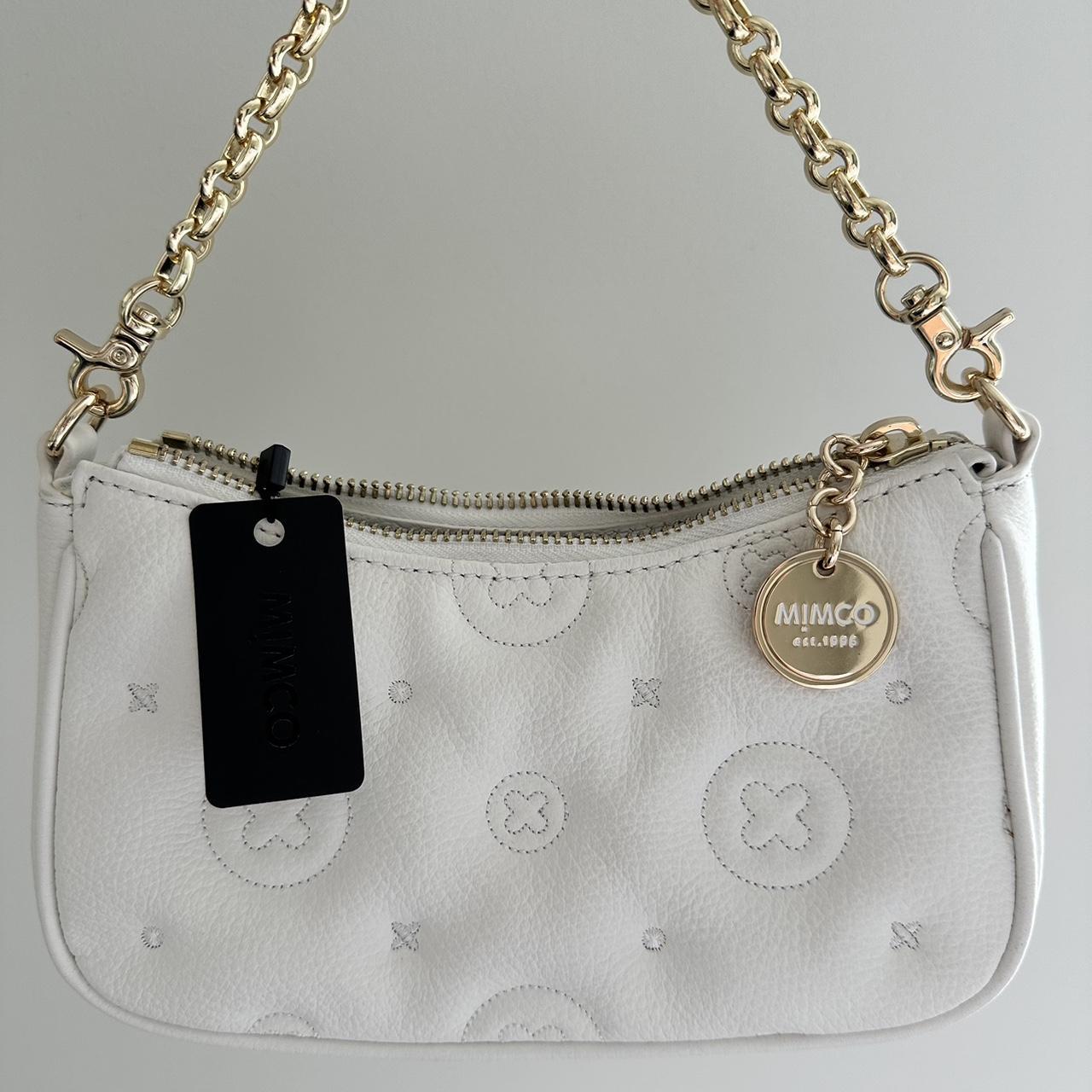 Mimco Flashback Leather Mini Bag (White) Brand new... - Depop
