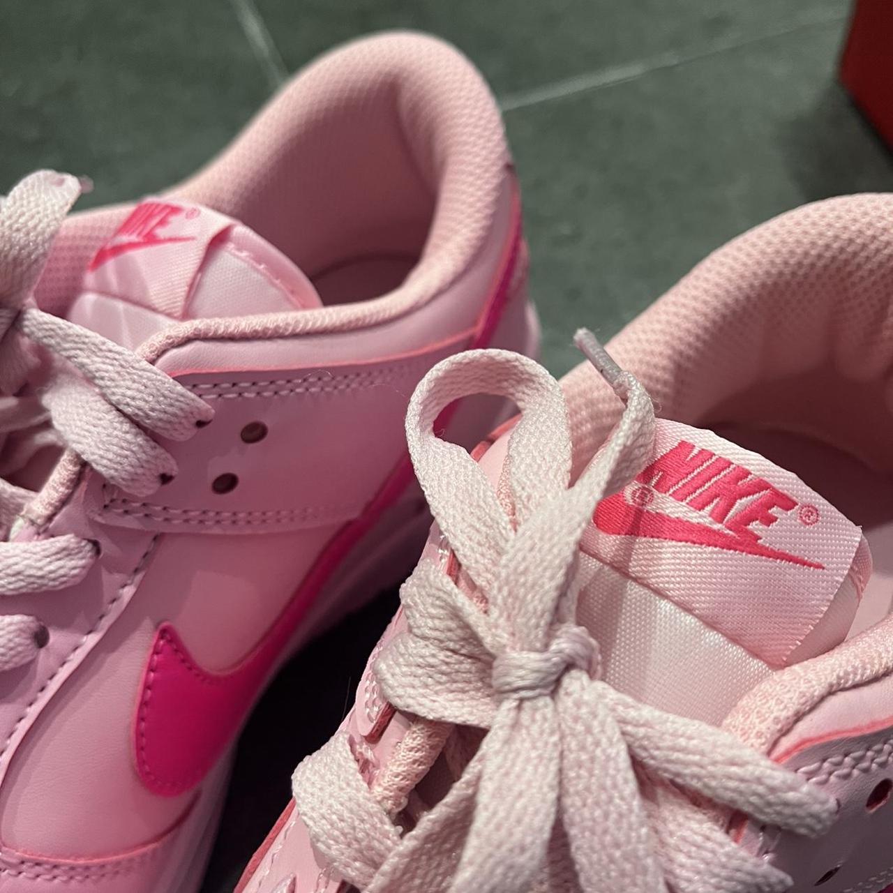 triple pink nike dunks size... | Depop