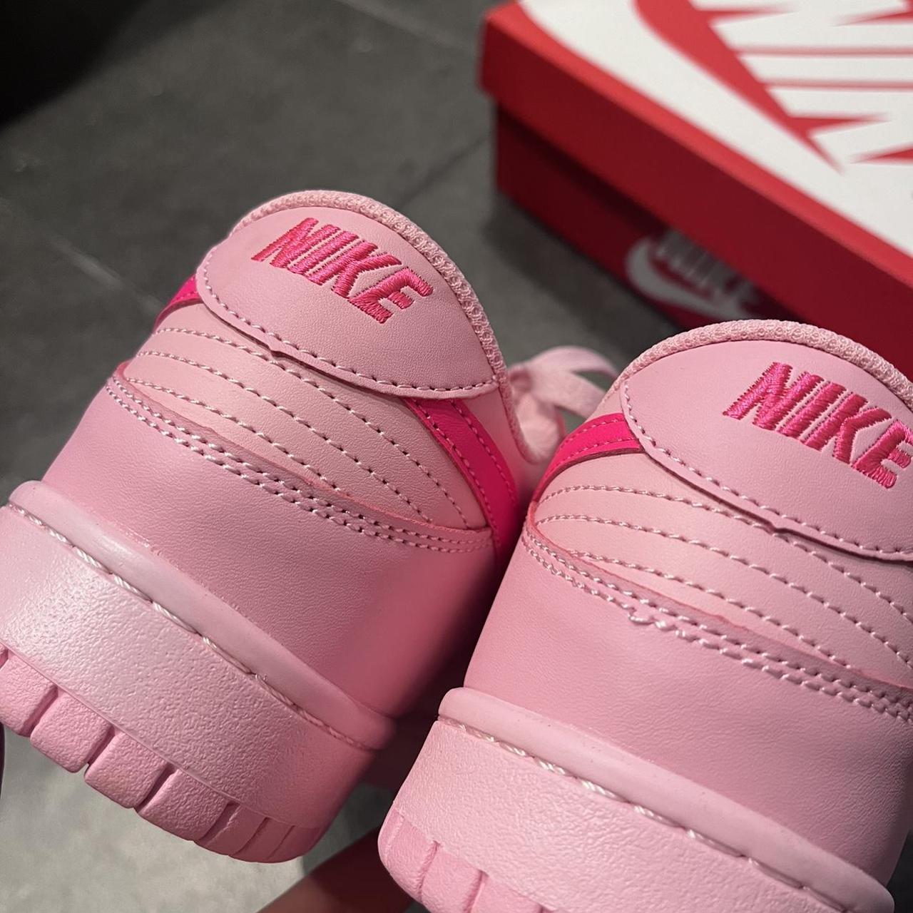 triple pink nike dunks size... | Depop