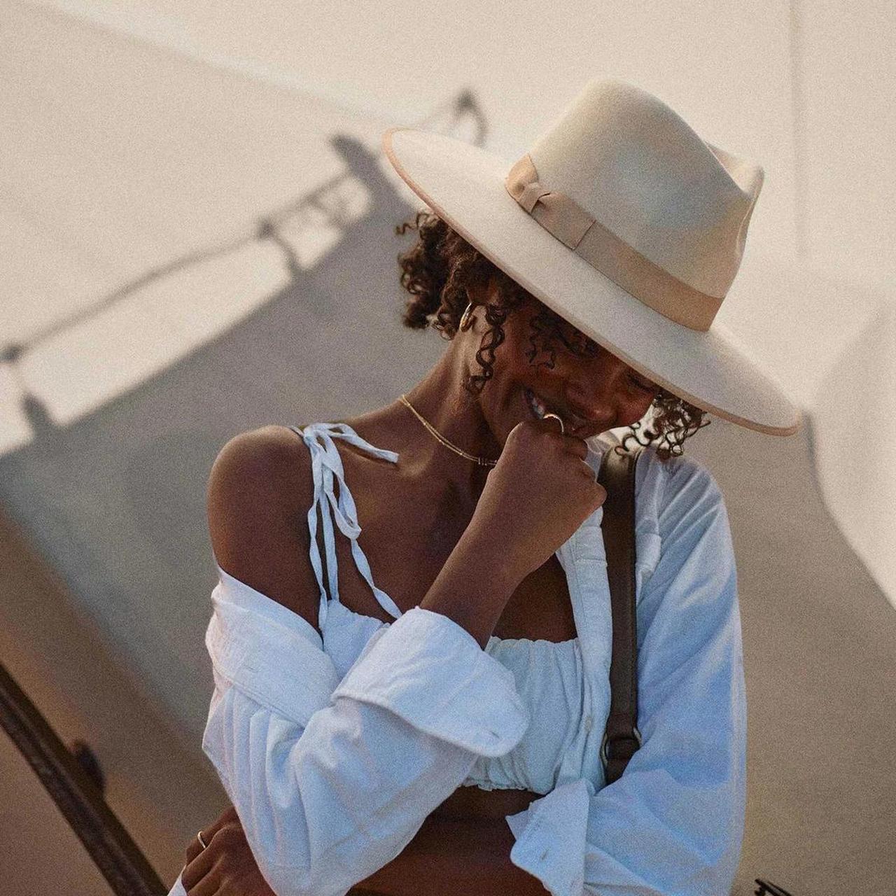 LACK OF COLOR IVORY RANCHER SIZE SMALL 55cm WORN... | Depop