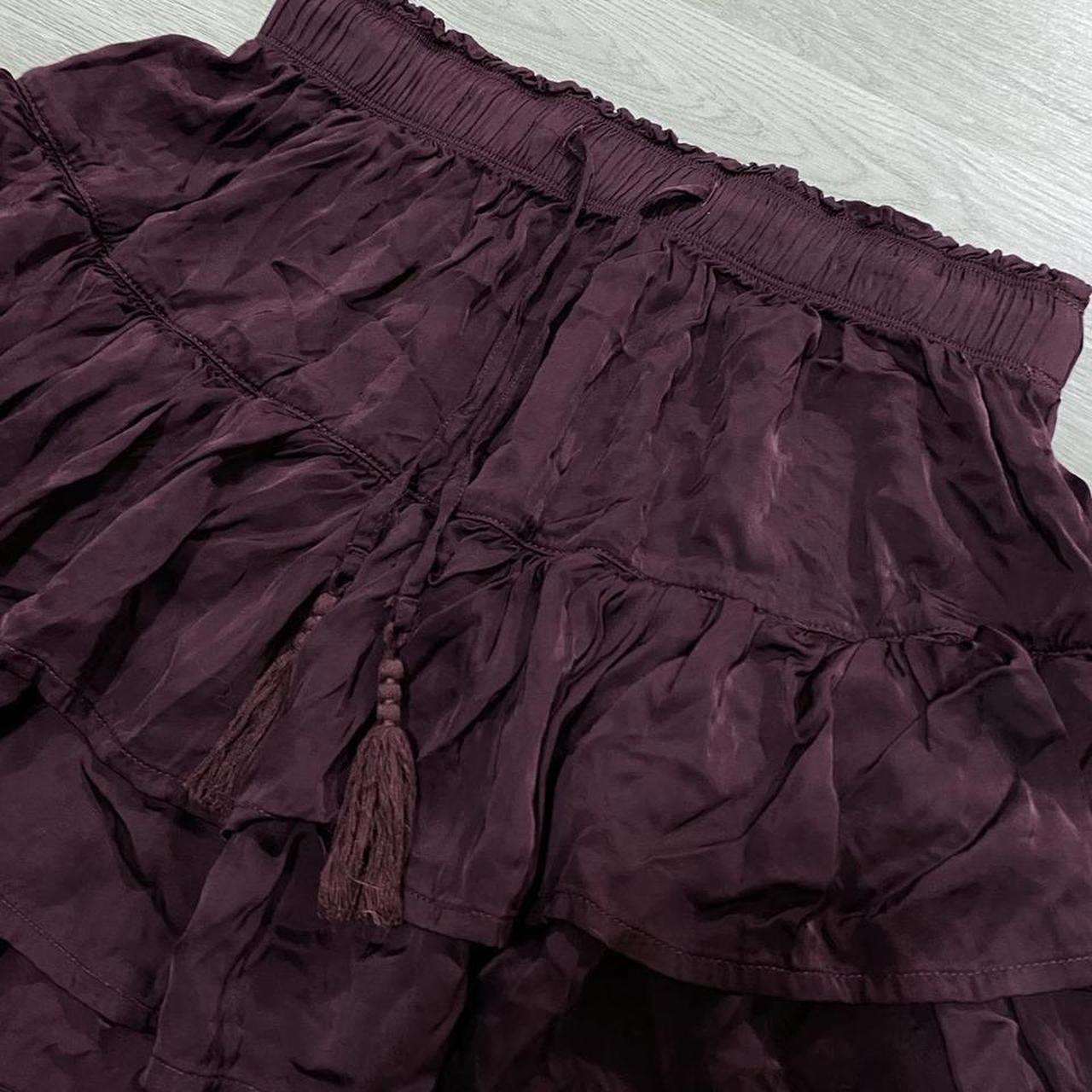 🗝️ Horror game protagonist coquette burgundy ruffle... | Depop