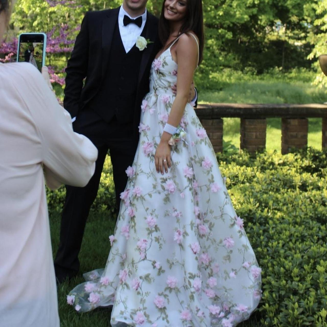 Original Lurelly 3d Floral Gown In Pink Retailed Depop