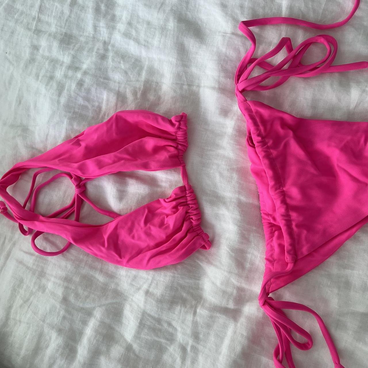 Hot pink Pierra Swim kini. Worn once for a shoot - Depop