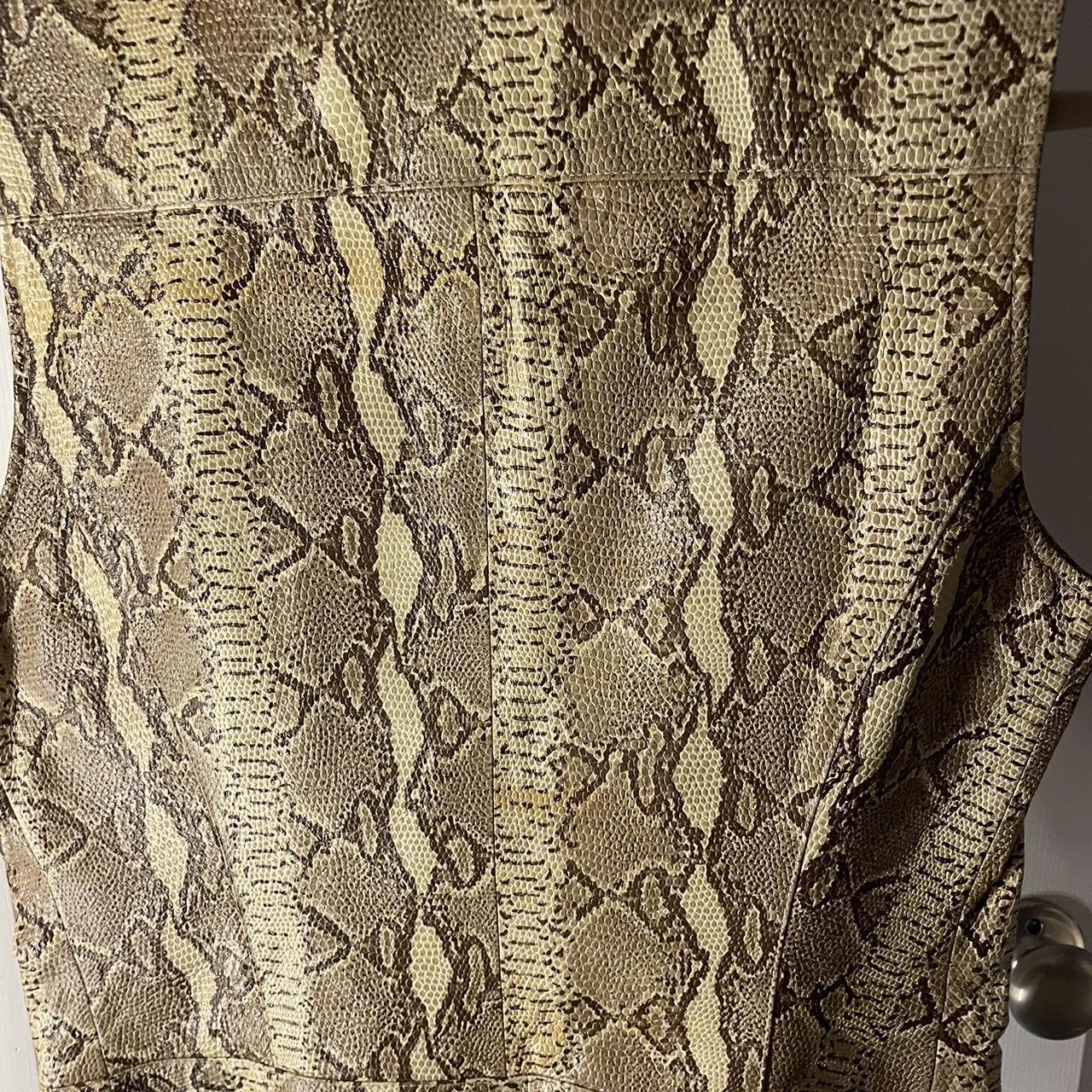 Vintage real leather snake print vest. ... | Depop