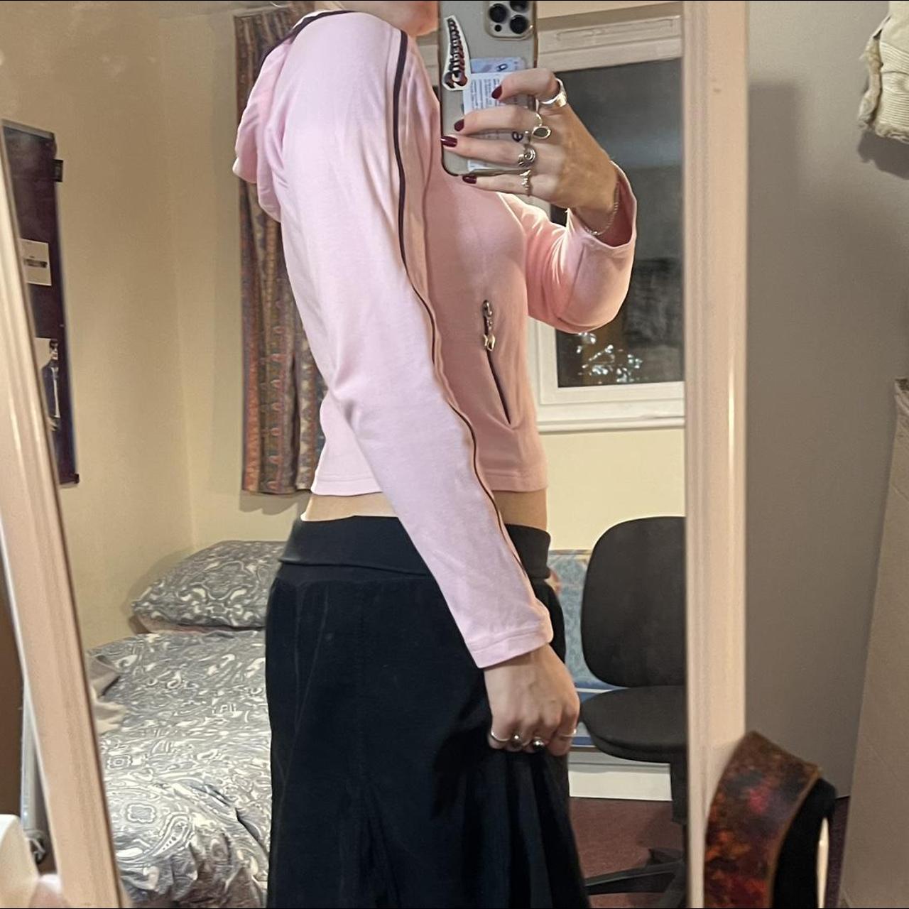 pink and purple punkyfish long sleeve top sick zip... - Depop