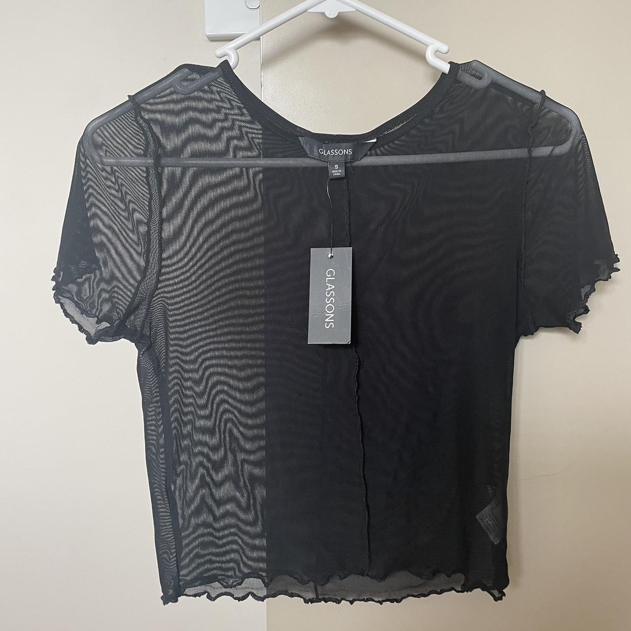 GLASSONS. Sheer black baby T Size S (fits M) Tags on... - Depop