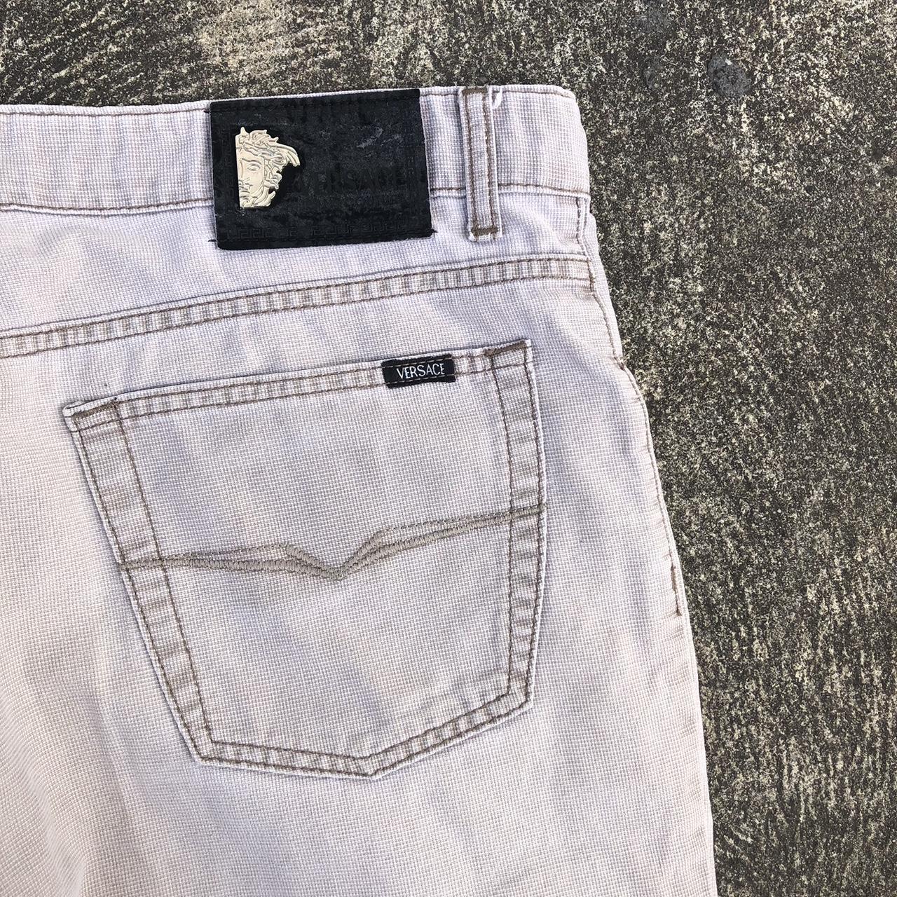 Versace Men's White and Cream Jeans | Depop