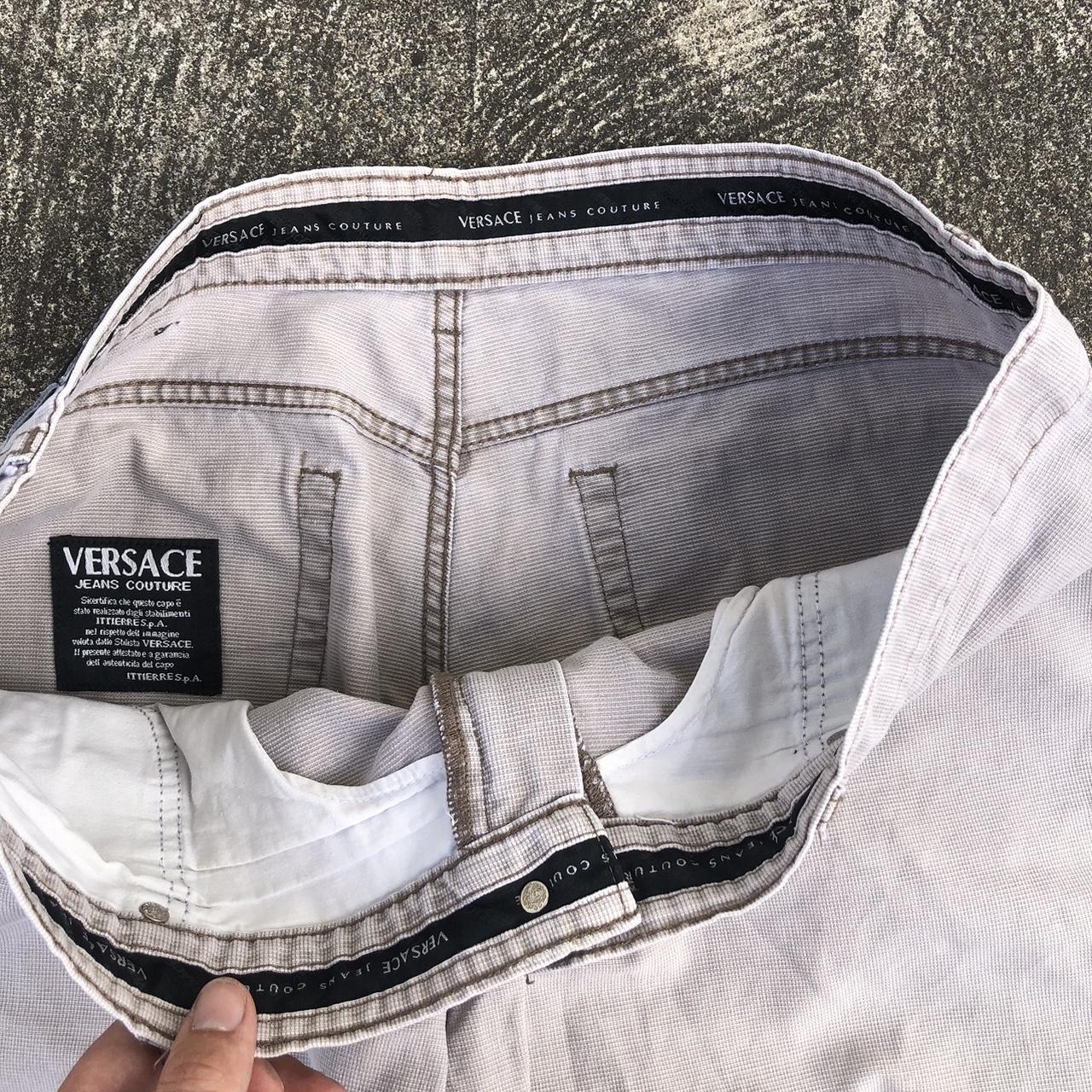 Versace Men's White and Cream Jeans | Depop