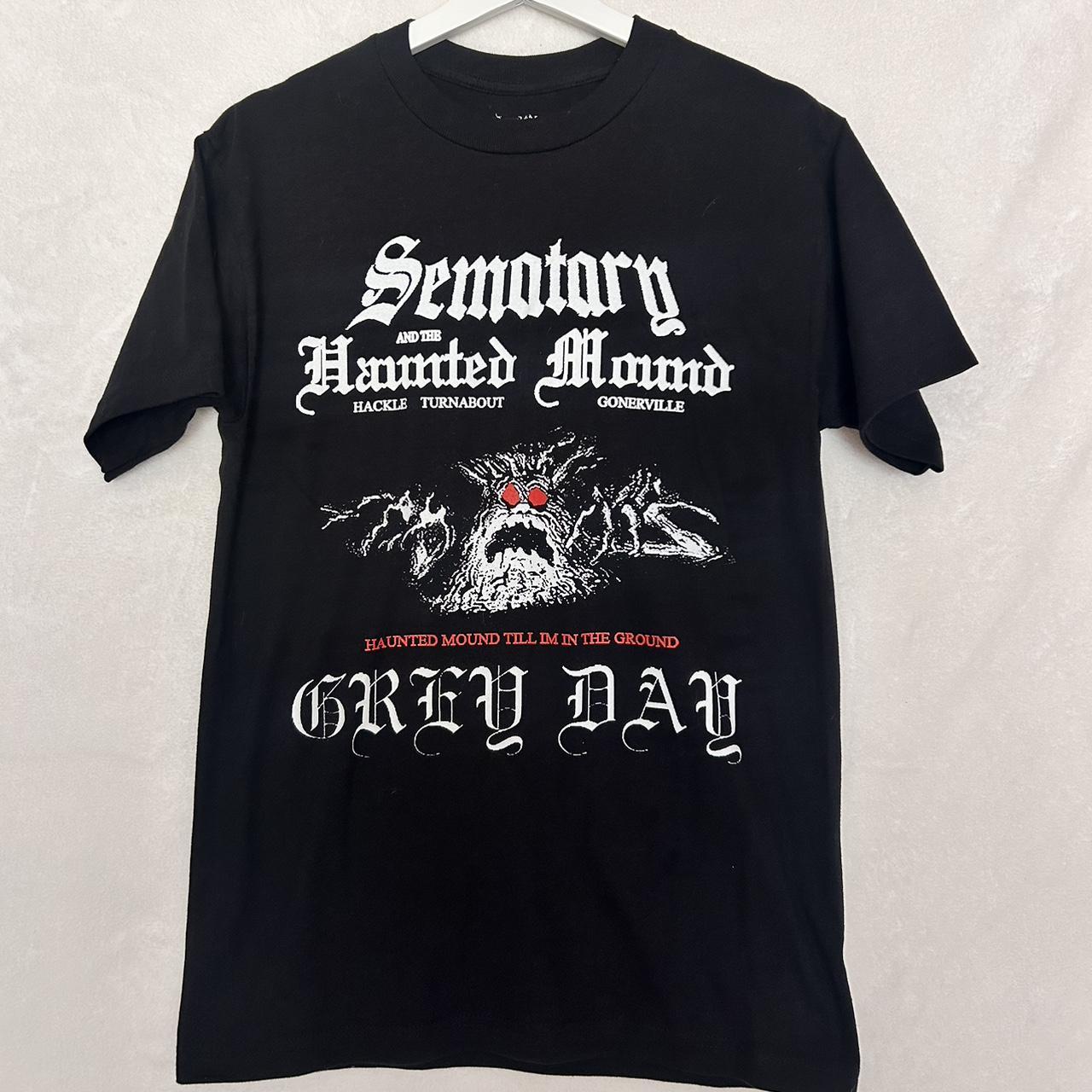 sematary haunted mound grey day tshirt size... - Depop