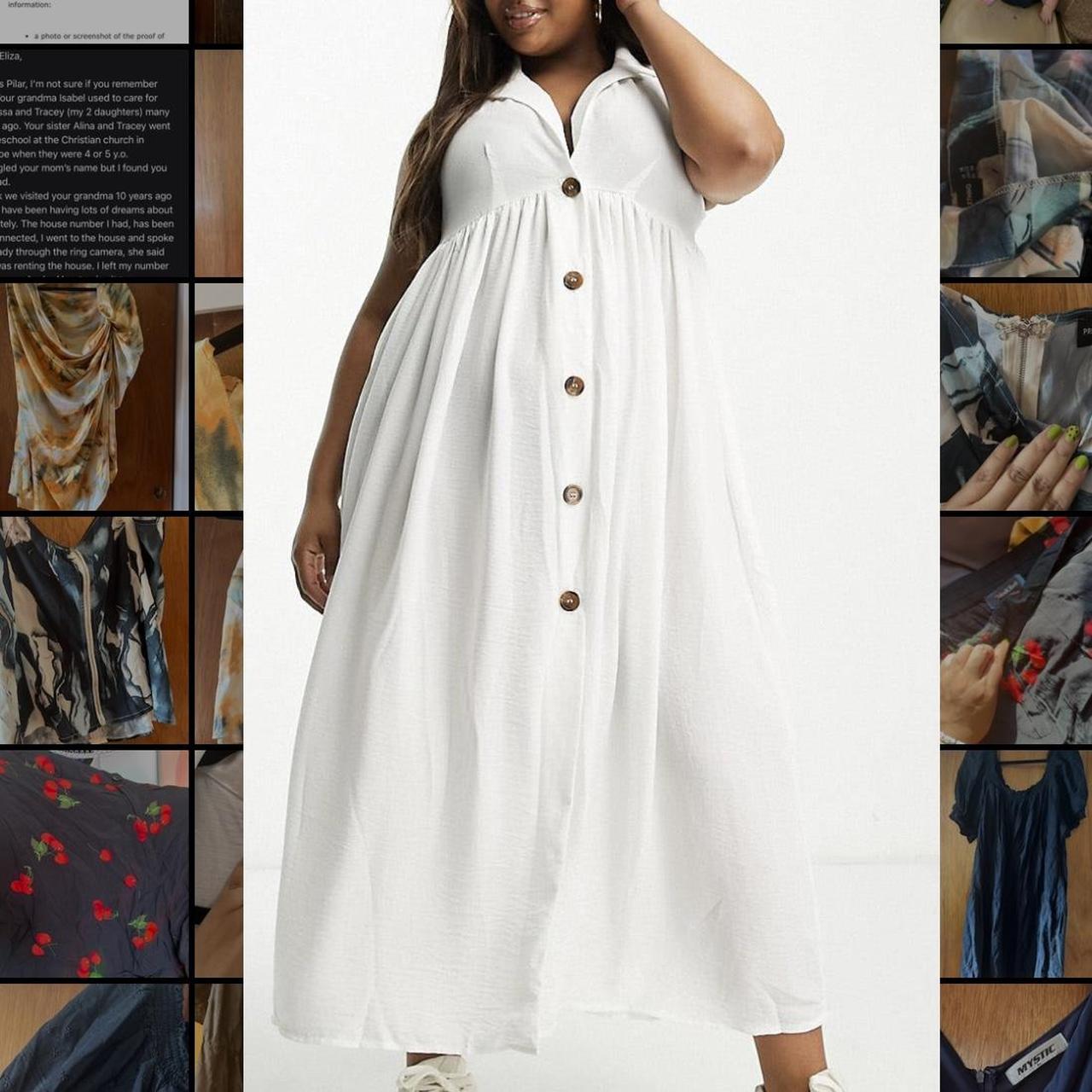 Worn once. White flowy colored tank dress from ASOS.... - Depop