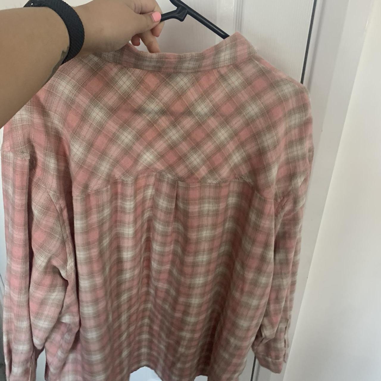 New look pink check shirt size 18 #newlook... - Depop