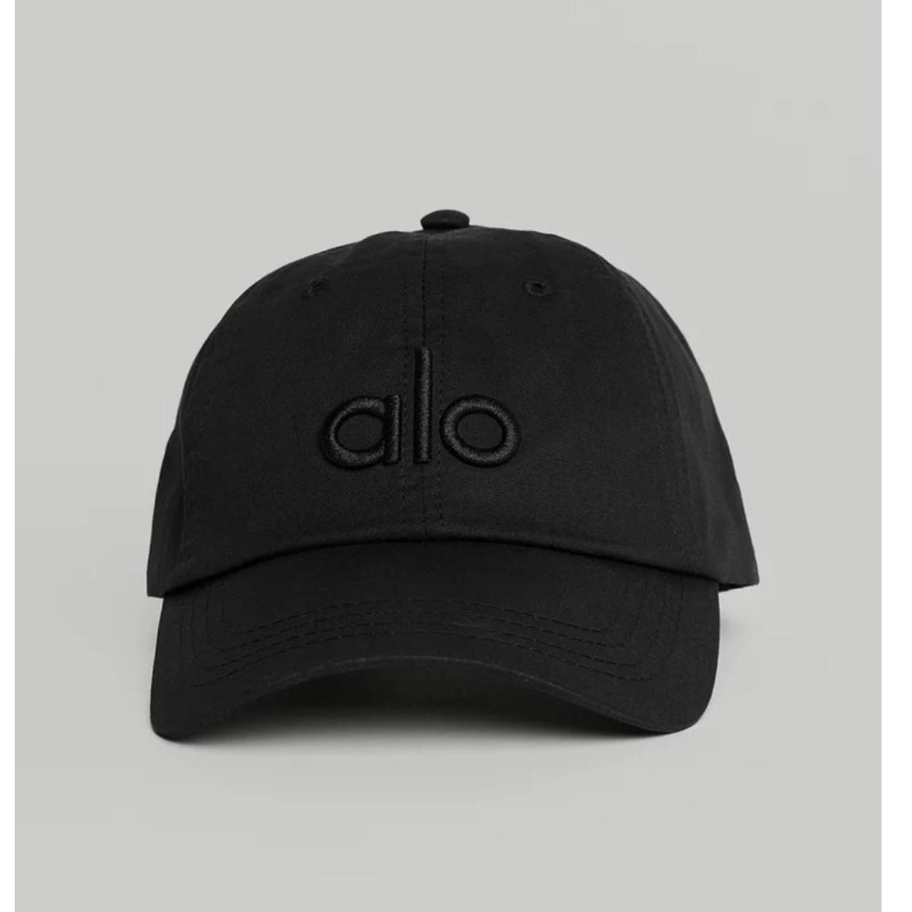 Alo black logo cap great condition black - Depop