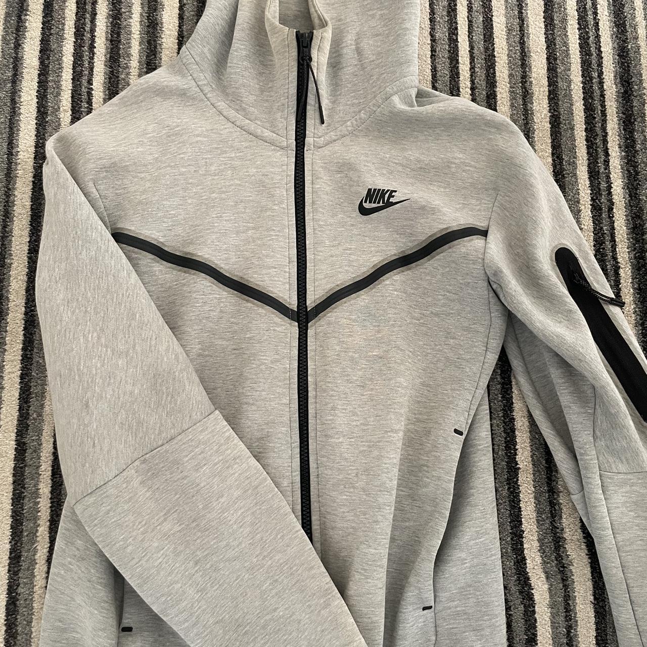 Old season grey nike tech hoodie Size xs No rips or... - Depop