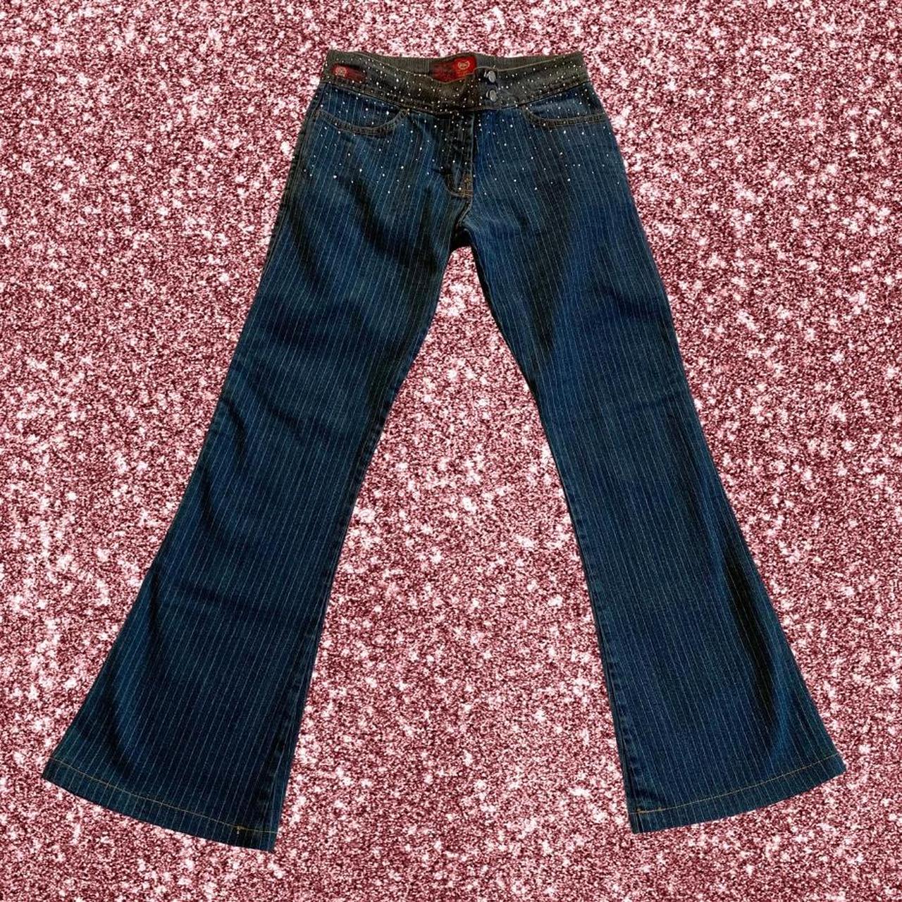 The most Y2K pair of pants!!! They are pinstripe,... - Depop