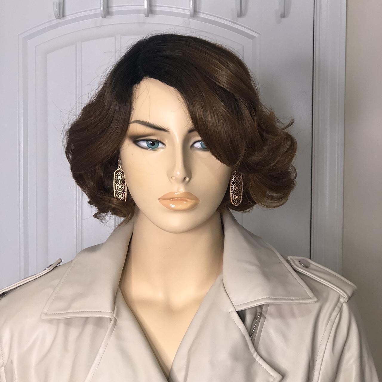 Ombre Dark & Copper Brown Flipped Right Side Part... - Depop