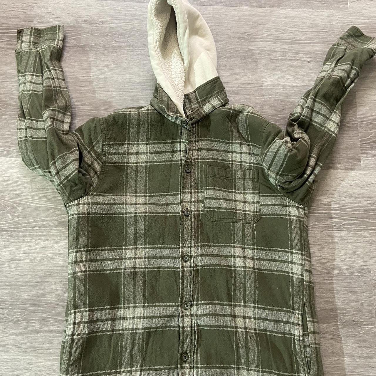 Hollister FAUX SHEARLING-LINED SHACKET Flannel Size... - Depop