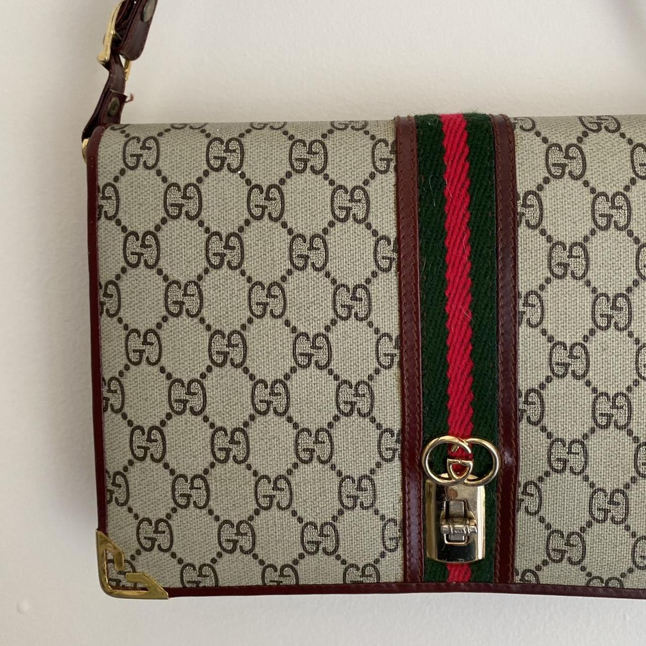 Authentic vintage Gucci monogram handbag from the... - Depop
