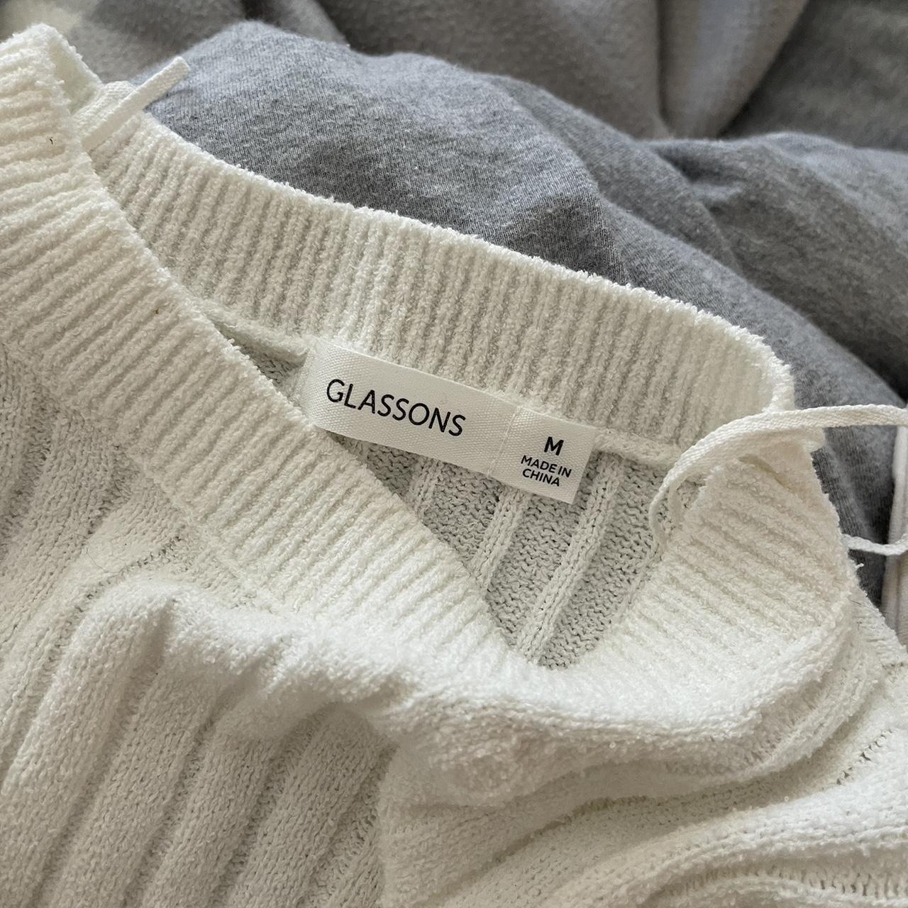White glassons flare knit So cute - Depop