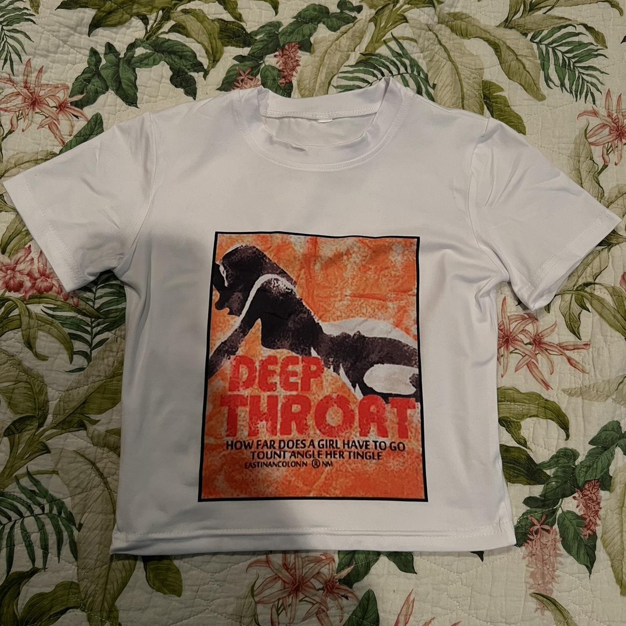 O-MIGHTY Women's White and Orange Crop-top | Depop