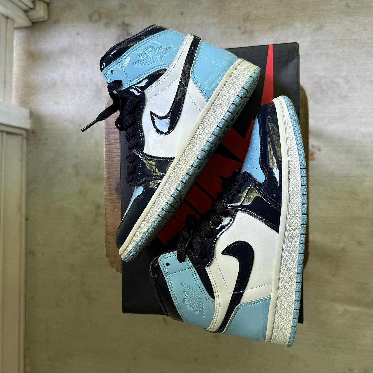 Jordan 1 blue chill Size : 5.5Y Condition : In... - Depop