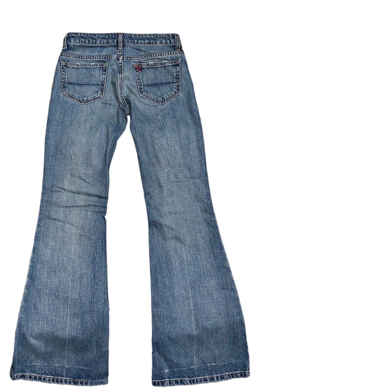 Vintage 90s low rise flare denim Waist : 28” Rise... - Depop