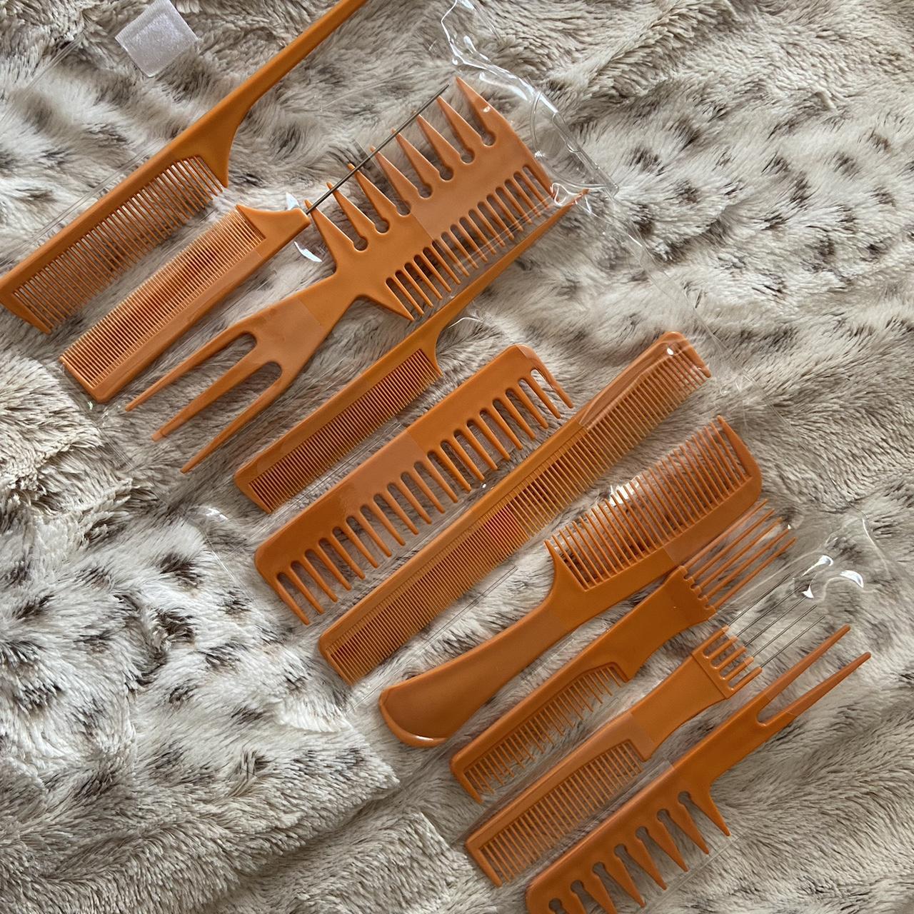 🖤🍊 10 piece comb set with case 🍊🖤 Comes with 10... - Depop
