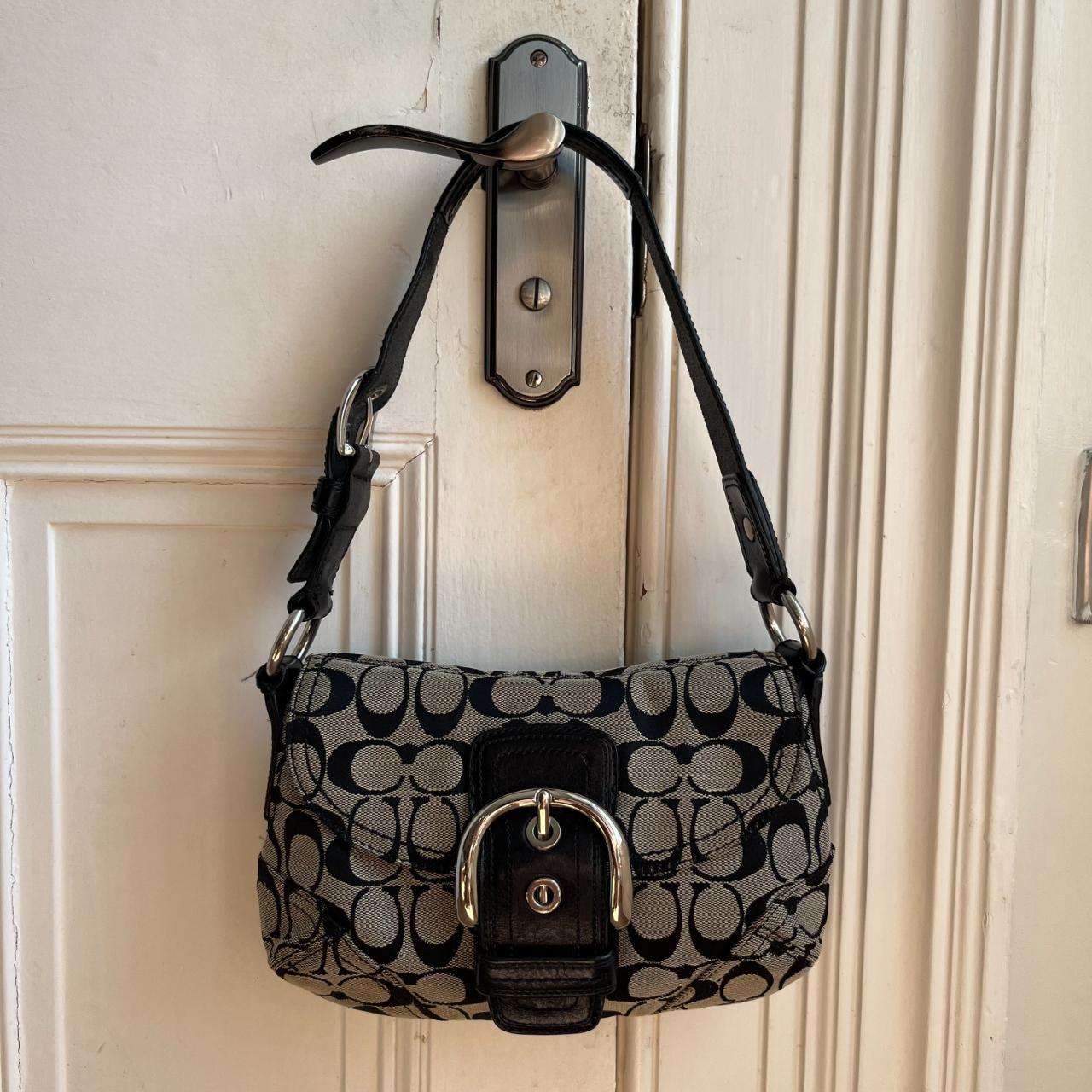 Vintage Coach Monogram Buckle Shoulder Bag Classic... - Depop