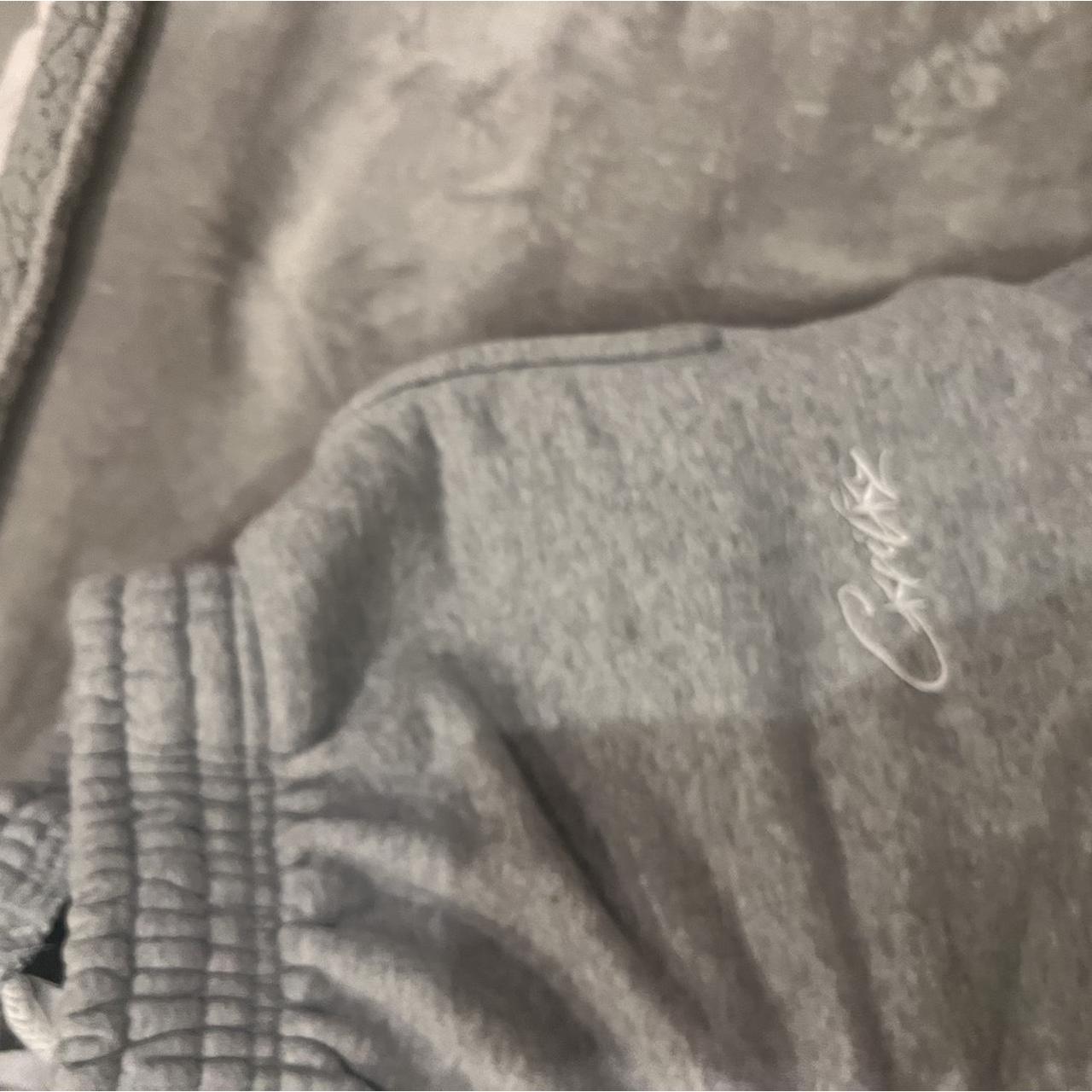corteiz HMP grey joggers size small but fit... - Depop
