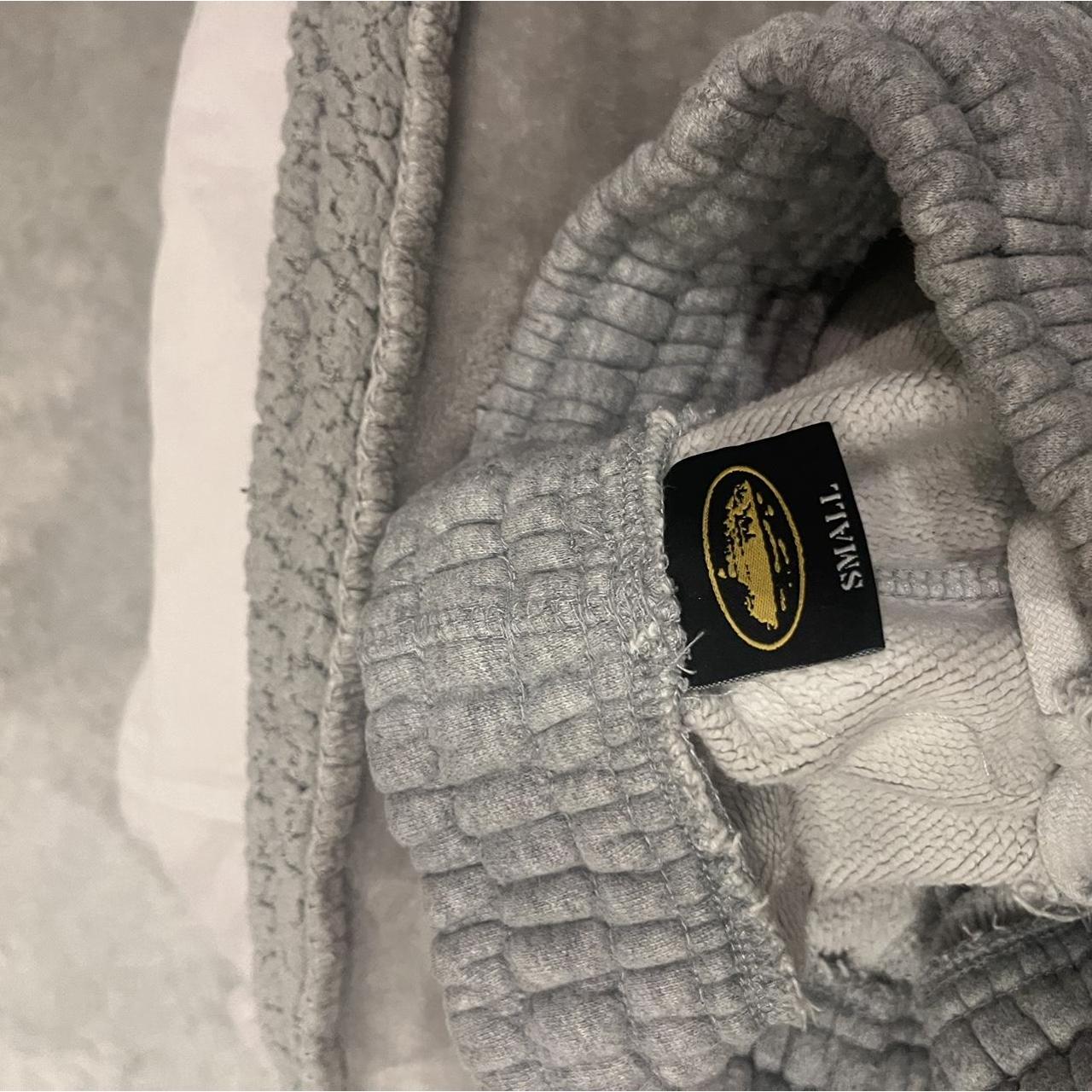 corteiz HMP grey joggers size small but fit... - Depop