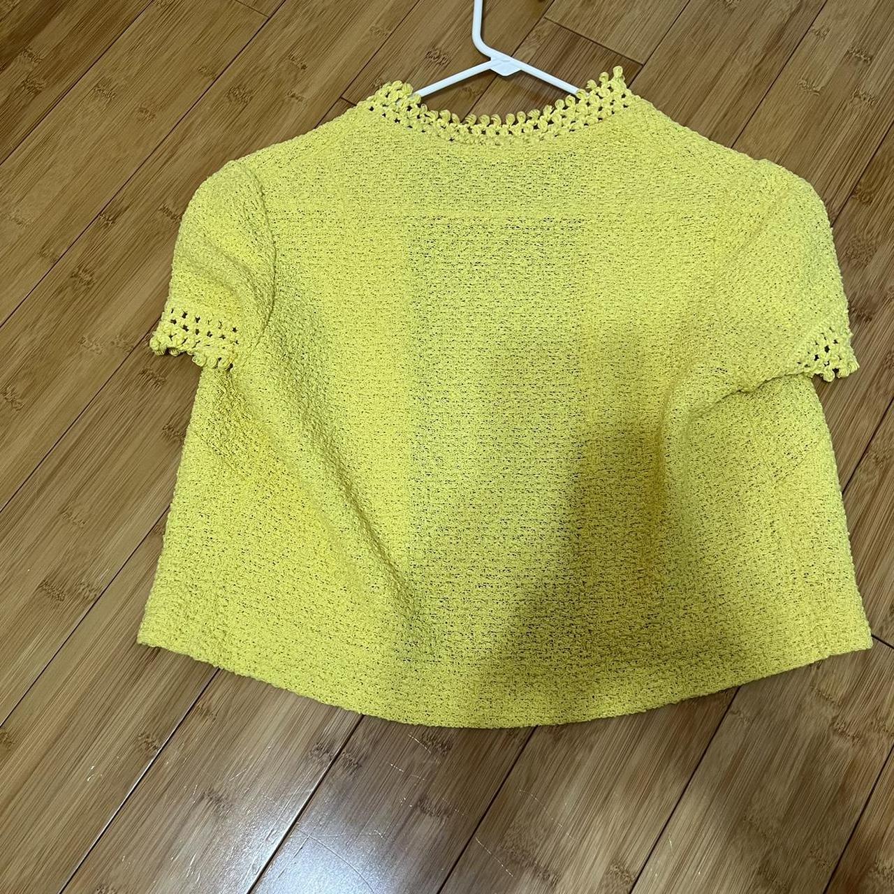 Yellow knit top no tags but fits like a small - Depop